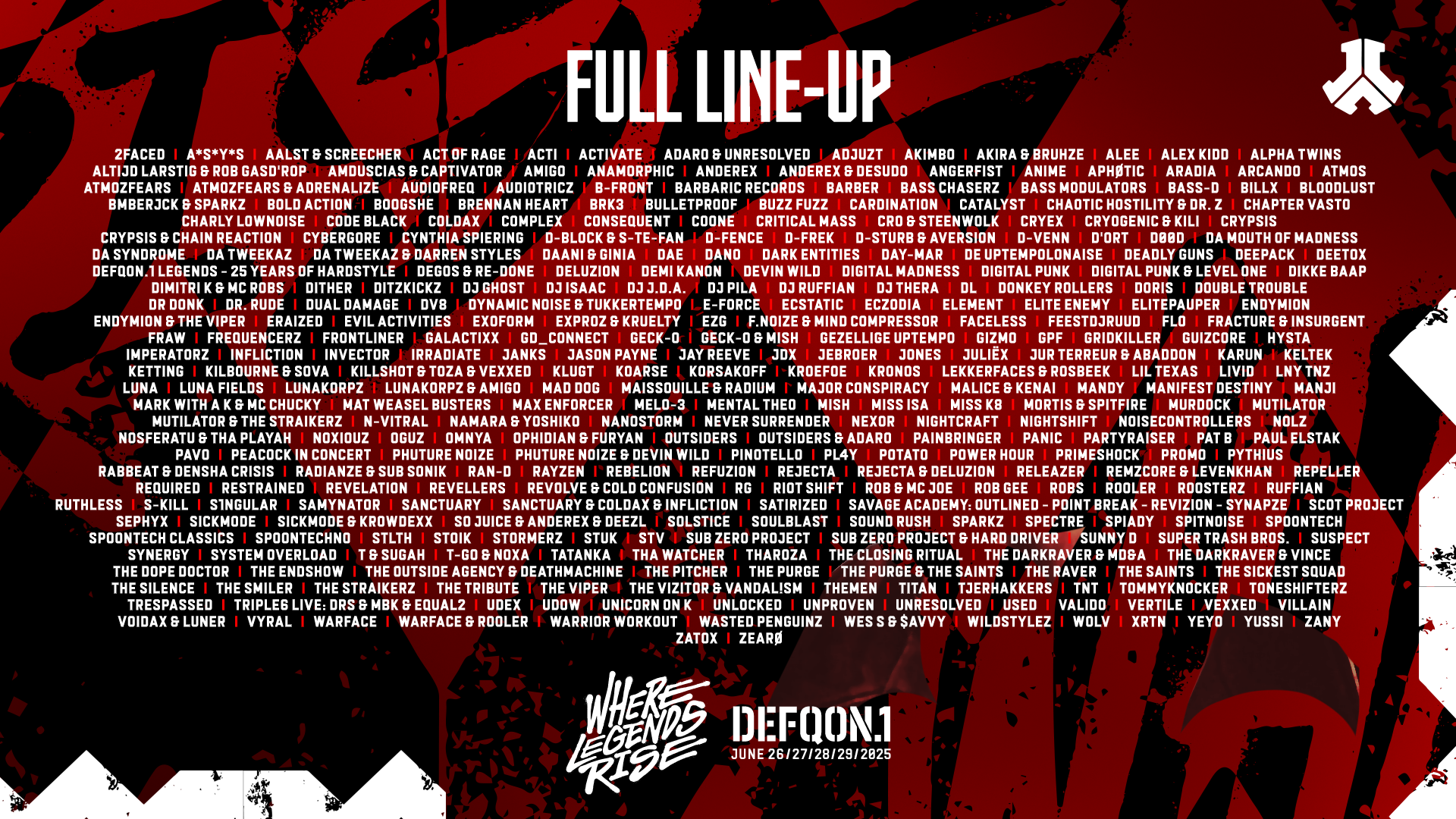 Defqon.1 2025 zná svůj line-up i hymnu! » Hardstyle.cz